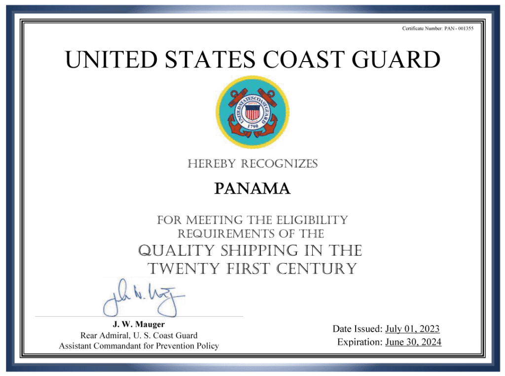 Panama Ship Registry becomes member of the Qualship21 Program for first ...